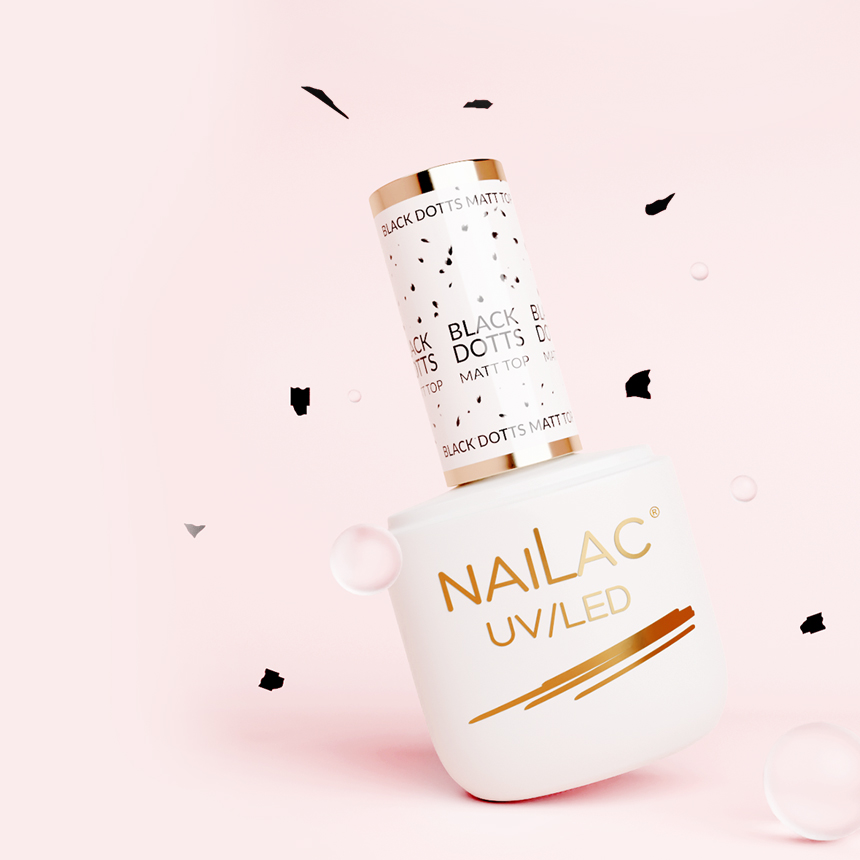 Top hybrydowy Black Dotts Matt TOP NaiLac 7ml